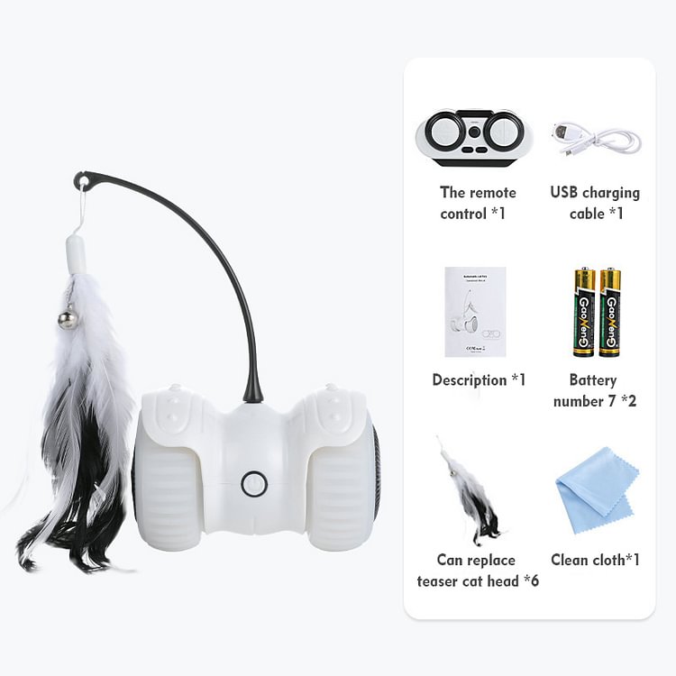 Smart LED Luminous Remote Control Car Teasing Cat Toy