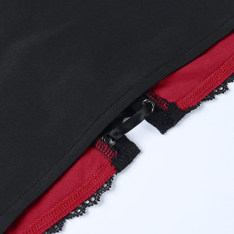 LACE TRIM LACE-UP SLING VEST