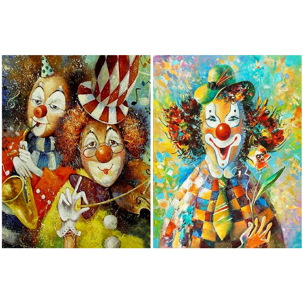 Clown - Full Round Drill Diamond Painting - 50*60CM(Canvas)