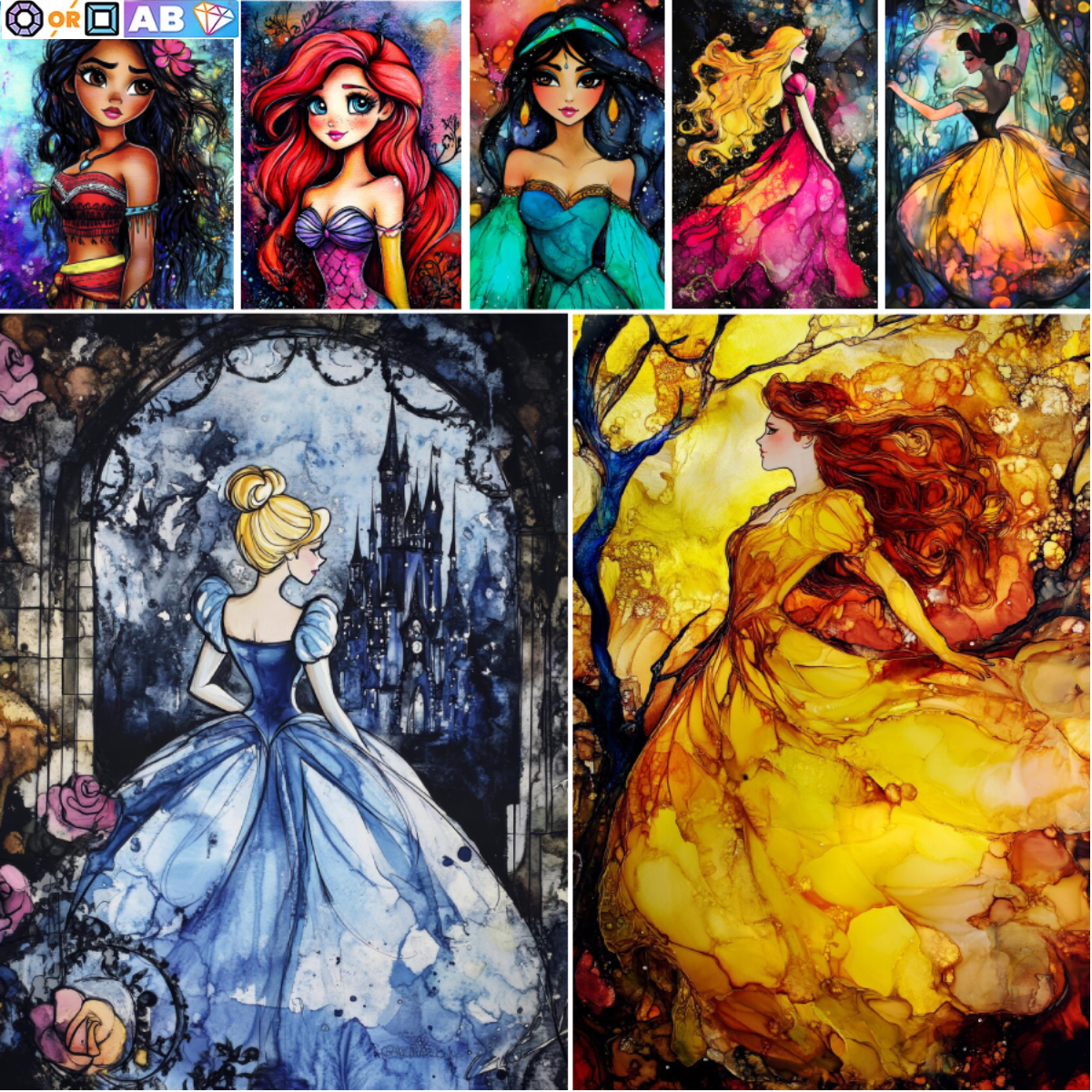 Disney Princess (40*60cm) Diamond Painting