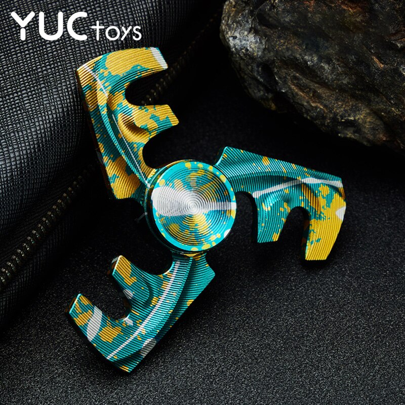 Titanium Alloy Metal Fidget Spinner F Design Senior Long time Mute Hand ...