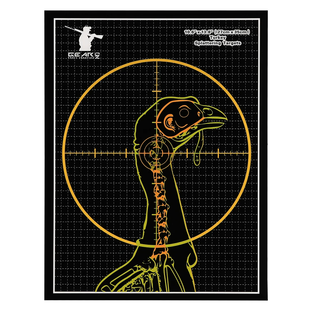 GearOZ Splatter Turkey Targets, 15PCS 10.6" x13.8" Adhesive Shooting ...