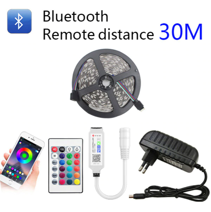 5050 SMD Bluetooth LED Strip Lights 30M 20M RGB LED LightFlexible ...