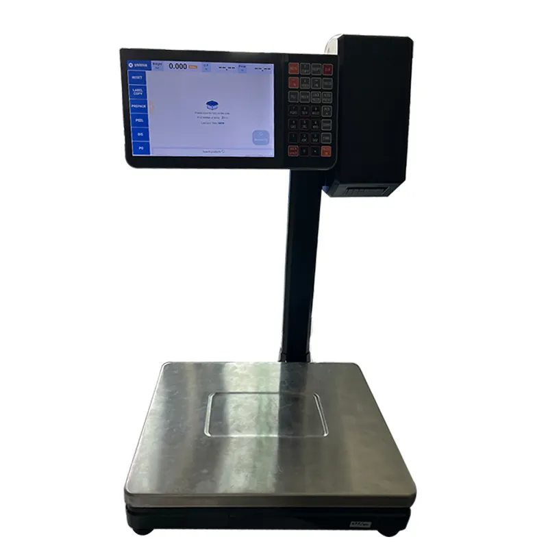 30kg smart Android RFID pos system AI touch screen label weighting ...