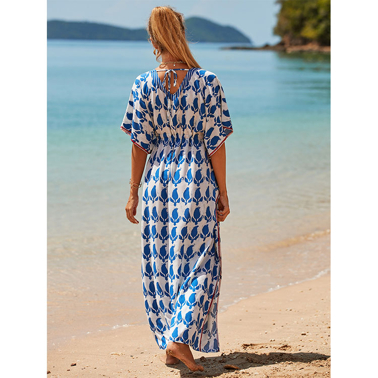 Printed Beach Holiday Cover Up - Ladylim