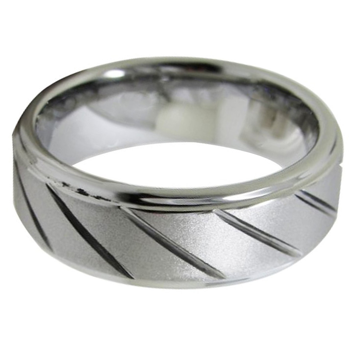 6MM 8MM Couples Tungsten Carbide Step Surface Sandblasted With 12 ...
