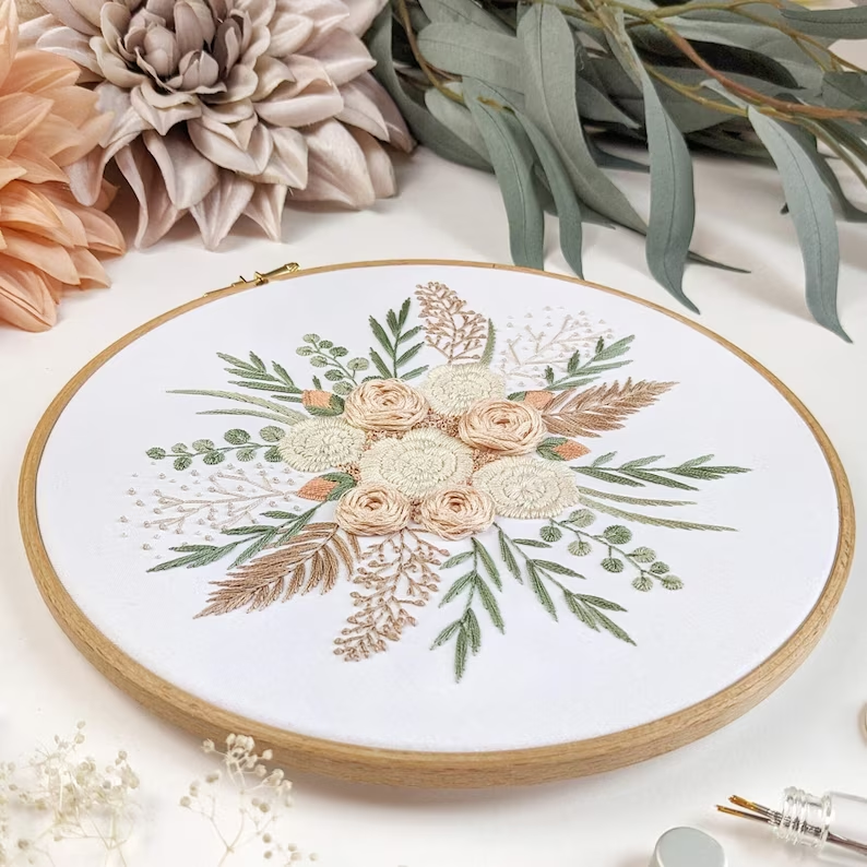 Boho Bouquet Embroidery Kit