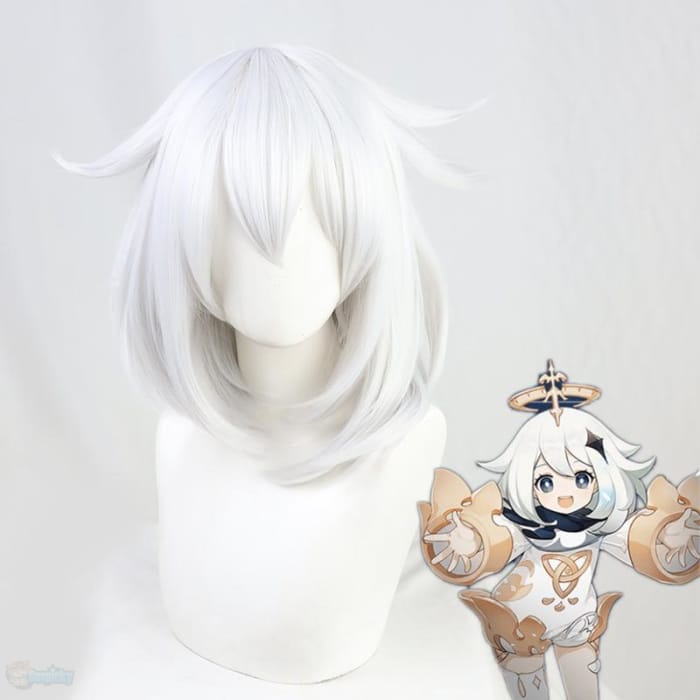 Genshin Toys Paimon Cosplay Short Wig