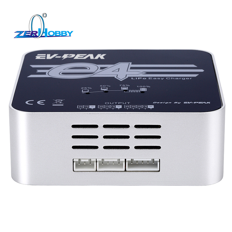EV-PEAK E4 50W 4A AC Input voltage 100V-240V Fast Balance Charger for 2S-4S LiPo Battery For RC ...