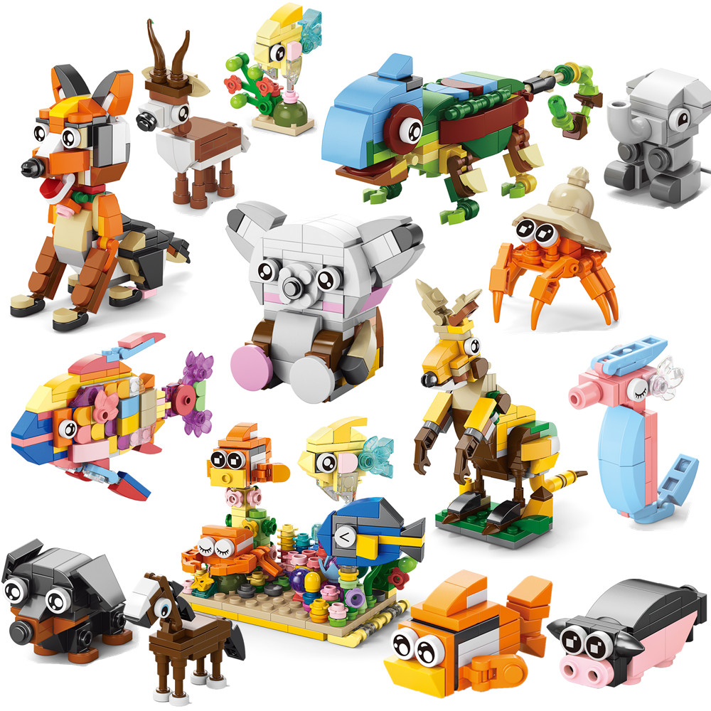 City Creativity Animal World Insect Fish Panda Dinosaur Rabbit Elephant ...