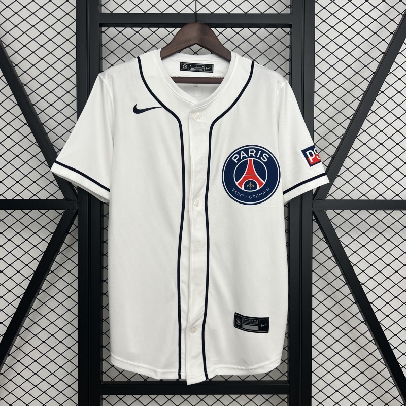 2025/2026 Psg Paris Saint Germain White Baseball Jersey 1:1 Thai Quality