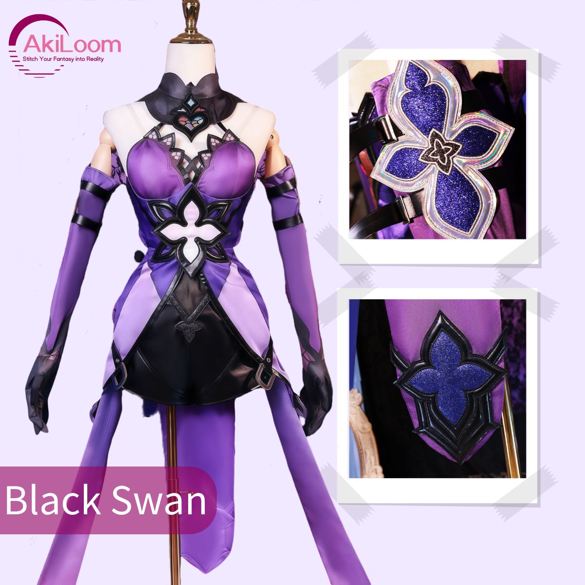 AkiLoom Game Honkai Star Rail Black Swan Cosplay Costume Garden of ...