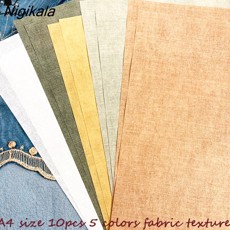 Nigikala A4 120g 10pcs per set fabric texture paper scrapbooking paper ...