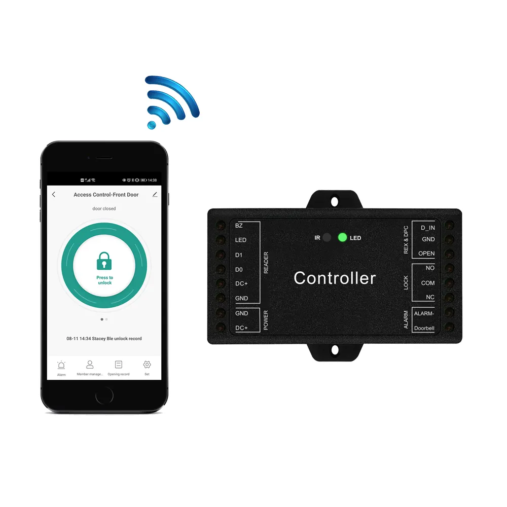 Smart phone wifi door access control system controller with tuya app ...
