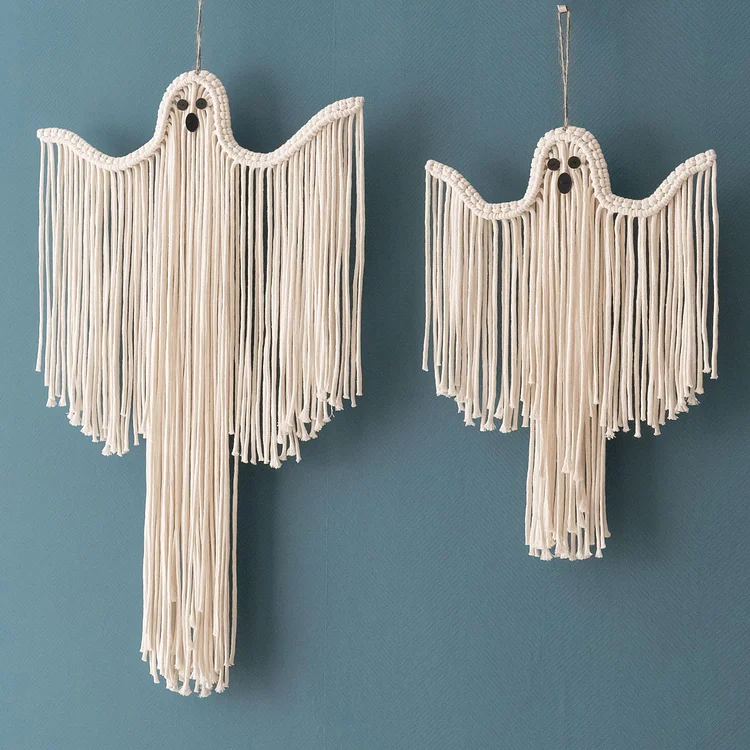 Rope Macrame Halloween Ghost Decor