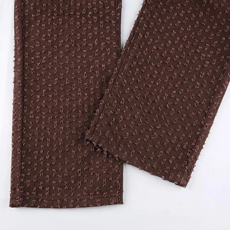 RIPPED TEXTURE STREET JEANS