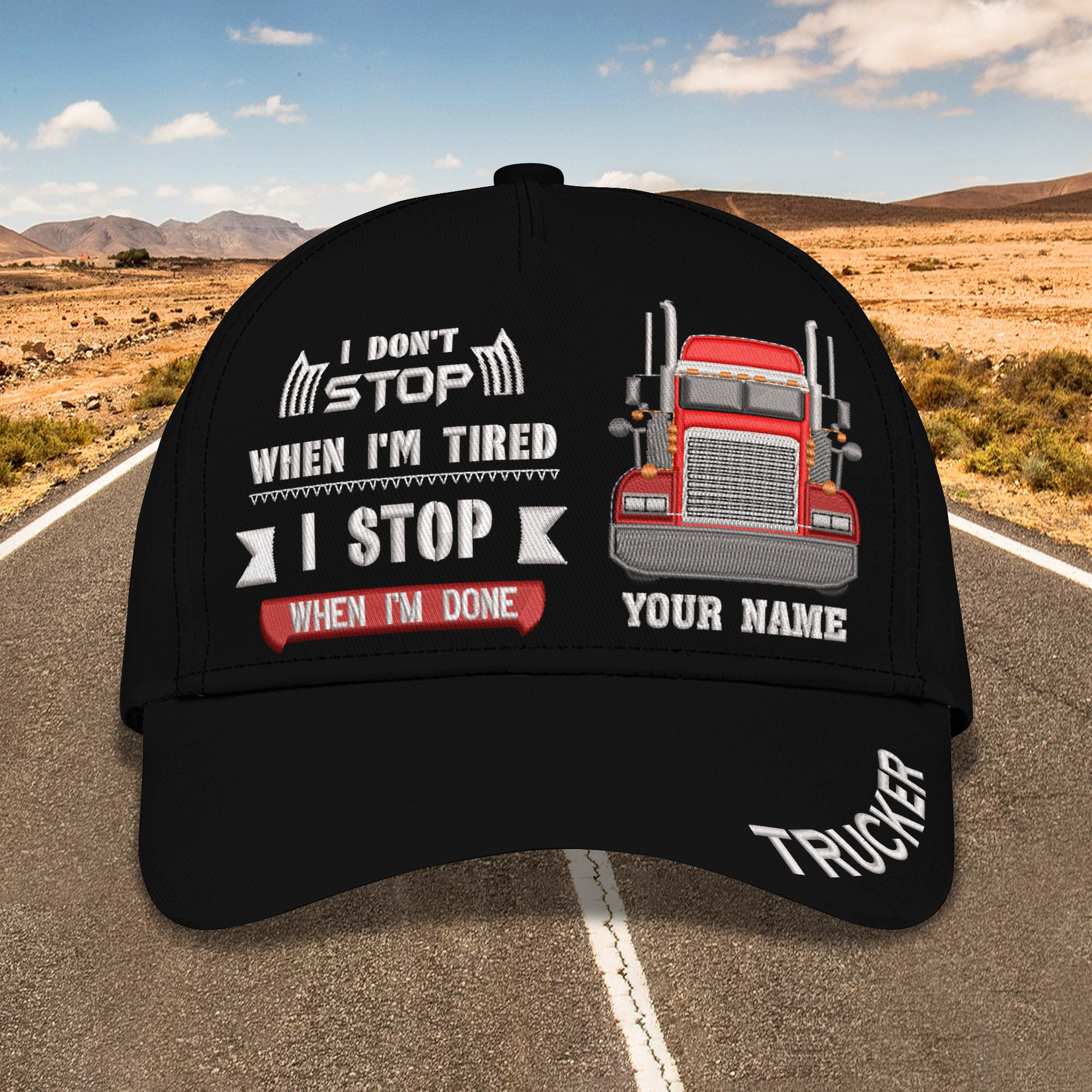 Customized Embroidery Cap - I'm A Trucker