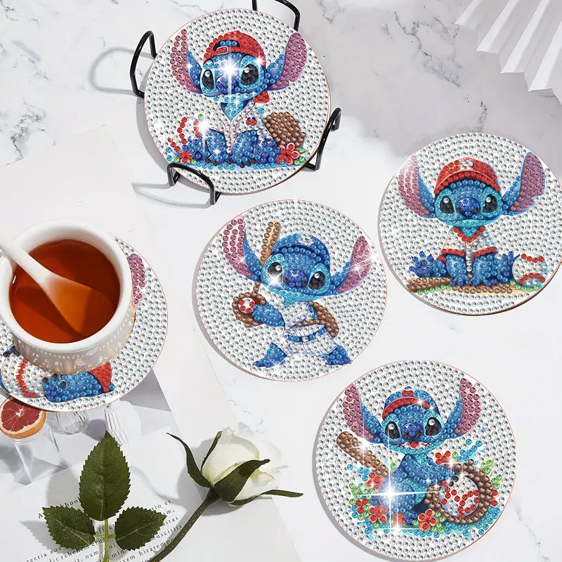 8 pcs set DIY Diamond Painting Coaster | Cartoon