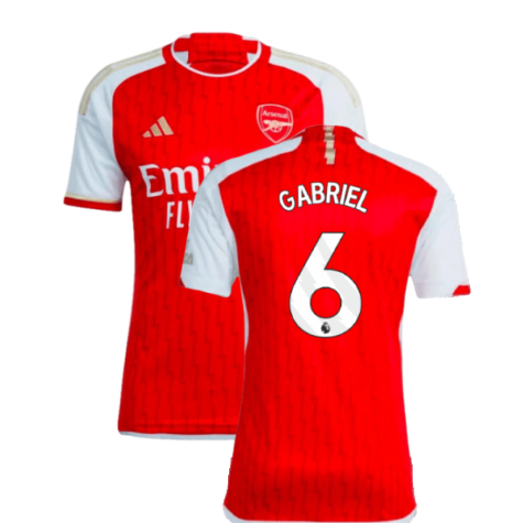 Arsenal Gabriel Magalhaes 6 Home Shirt Kit 2023-2024