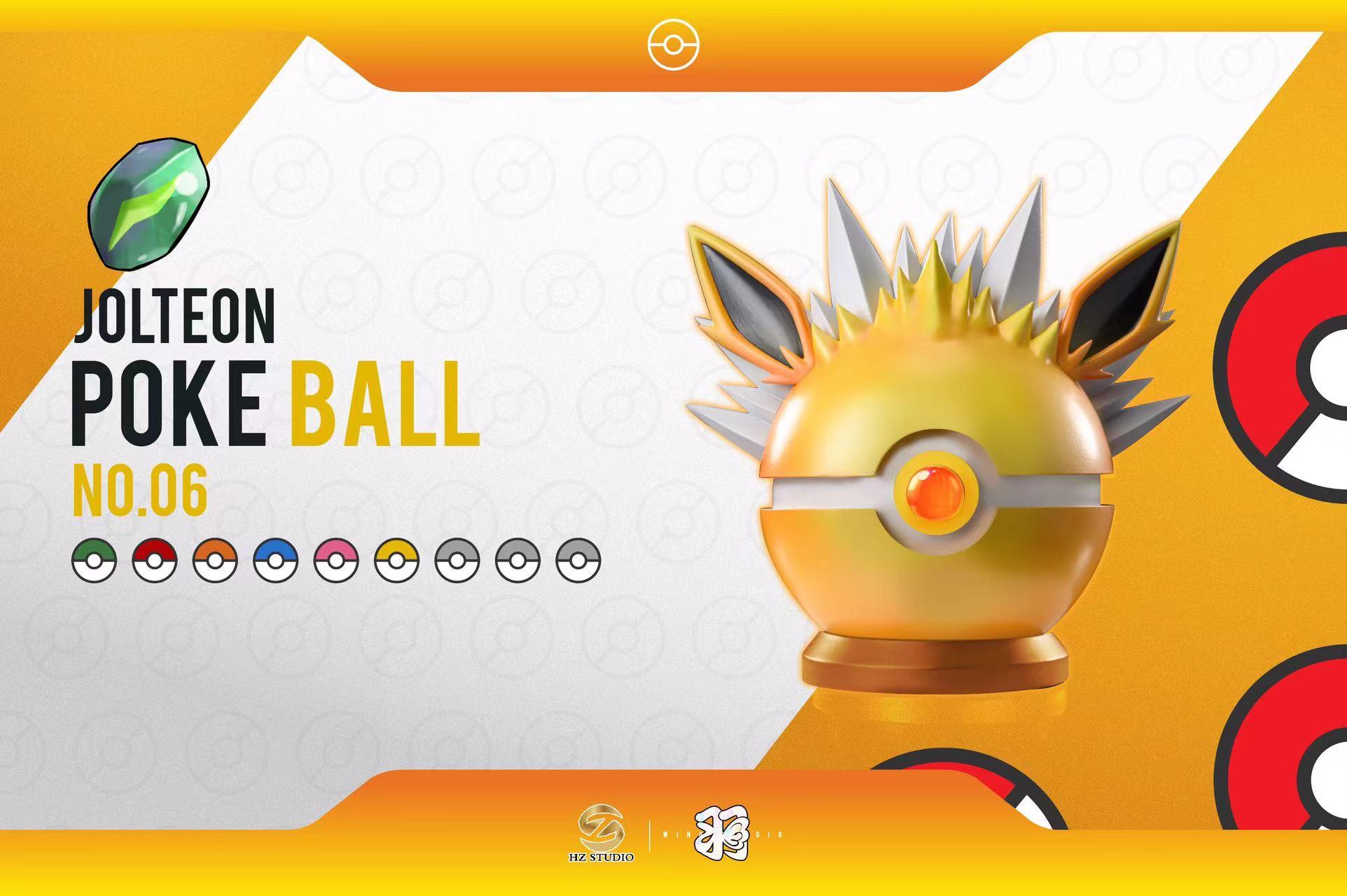 1/1 Scale Poke Ball Series 006 Jolteon Poke Ball - Pokemon Resin Statue ...