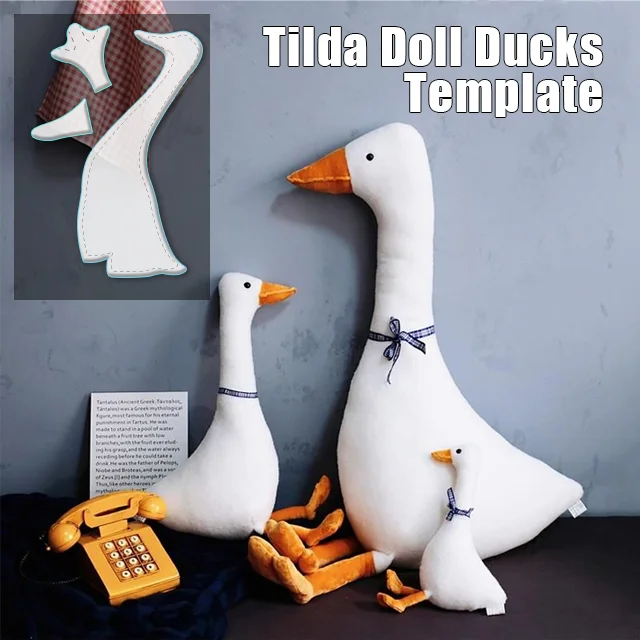 Tilda Doll Ducks Decor Template Set (3PCS) - With Instructions
