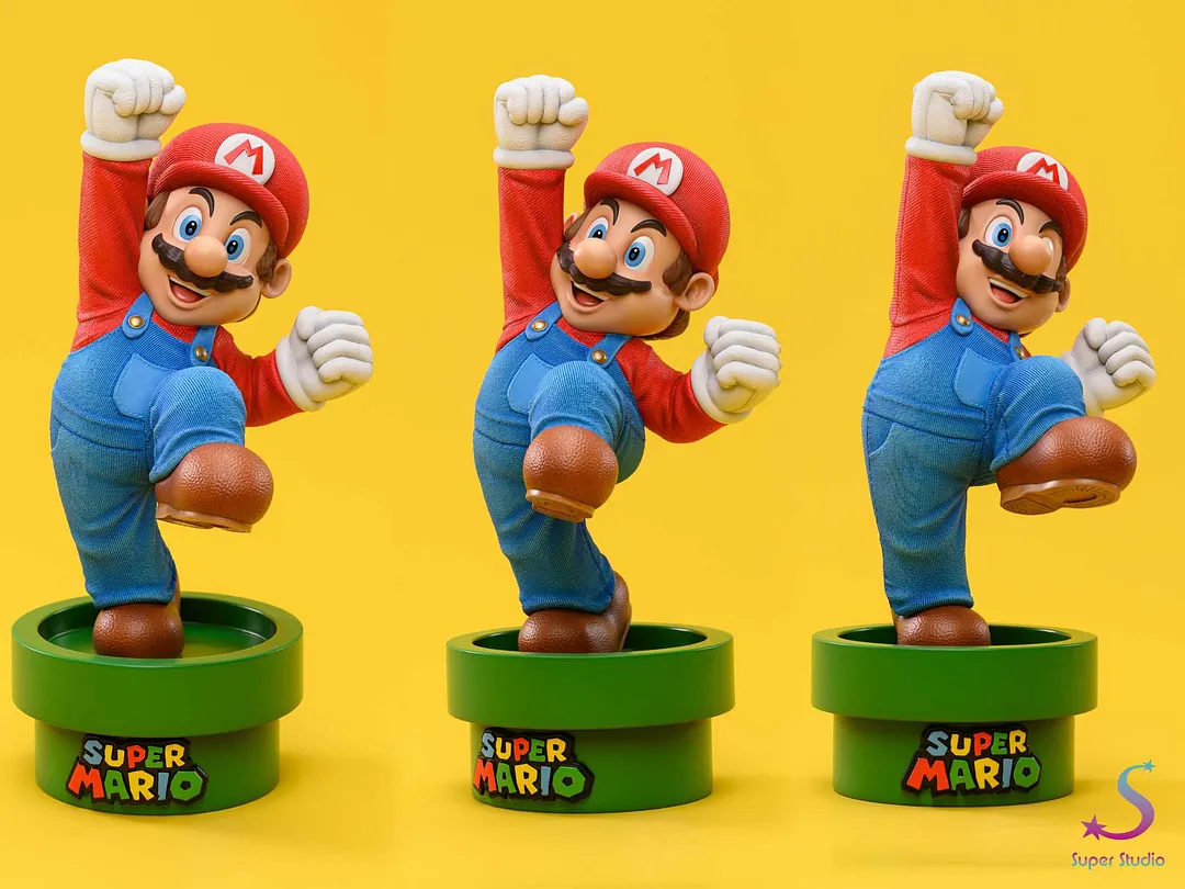 Small & Big Scale Mario - Super Mario Resin Statue - Super Studio