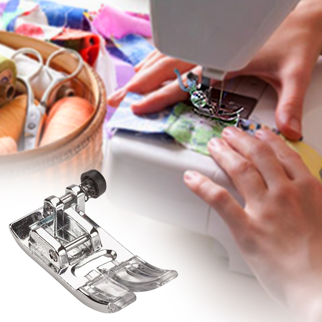 Multi-purpose rolling seam freely adjustable presser foot