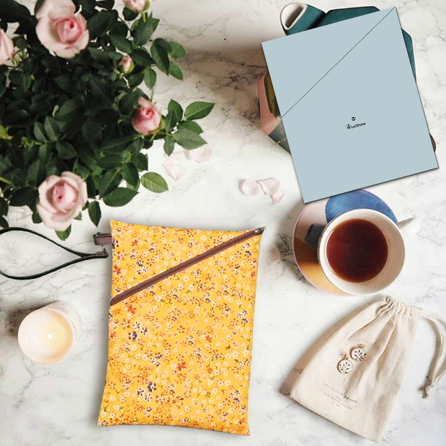 Unique Diagonal Zipper Pouch Pattern Template - Includes Tutorial