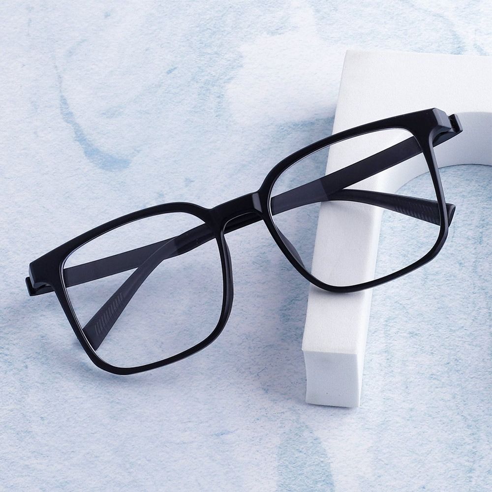 Rectangular Frame Anti-Blue Light Glasses Women Men Oversized Optical ...