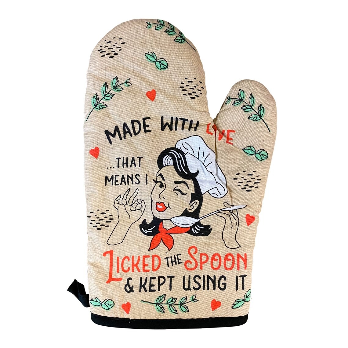 Made With Love Licked The Spoon Oven Mitt