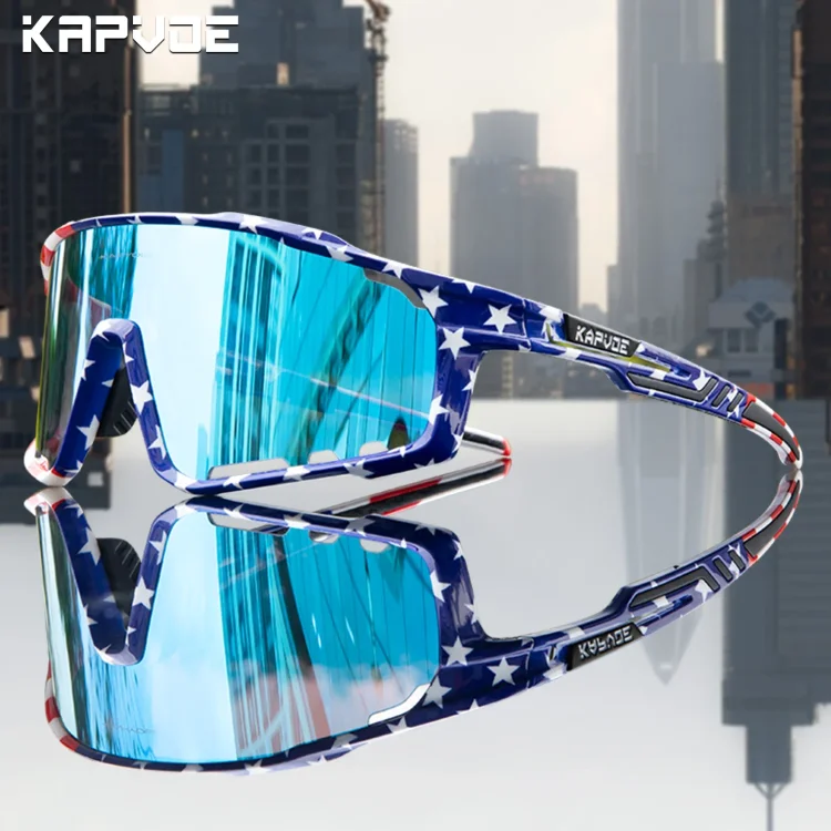 Kapvoe Cycling Glasses Polarized Cycling Sunglasses Man Sports UV400 ...