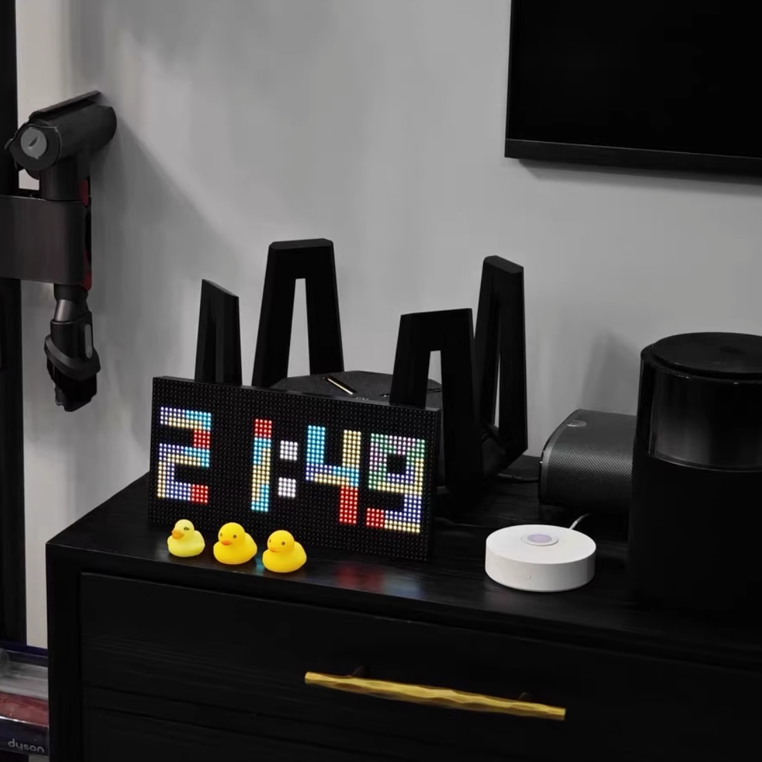 WIFI Creative Tetris LED Digital Electronic Cyberpunk RGB Clock