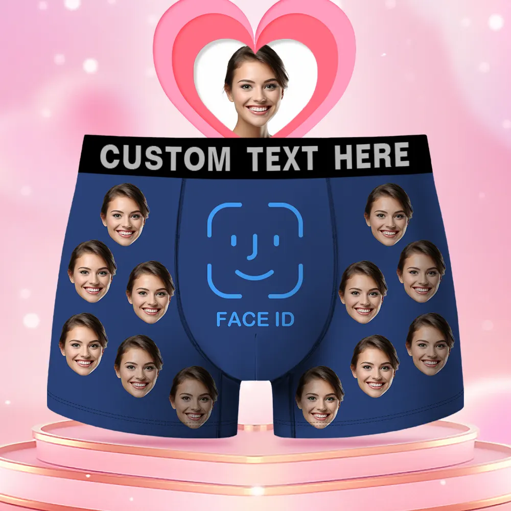 Custom Face Men's Boxer Face Id To Open Style Underwear, Birthday Gifts ...