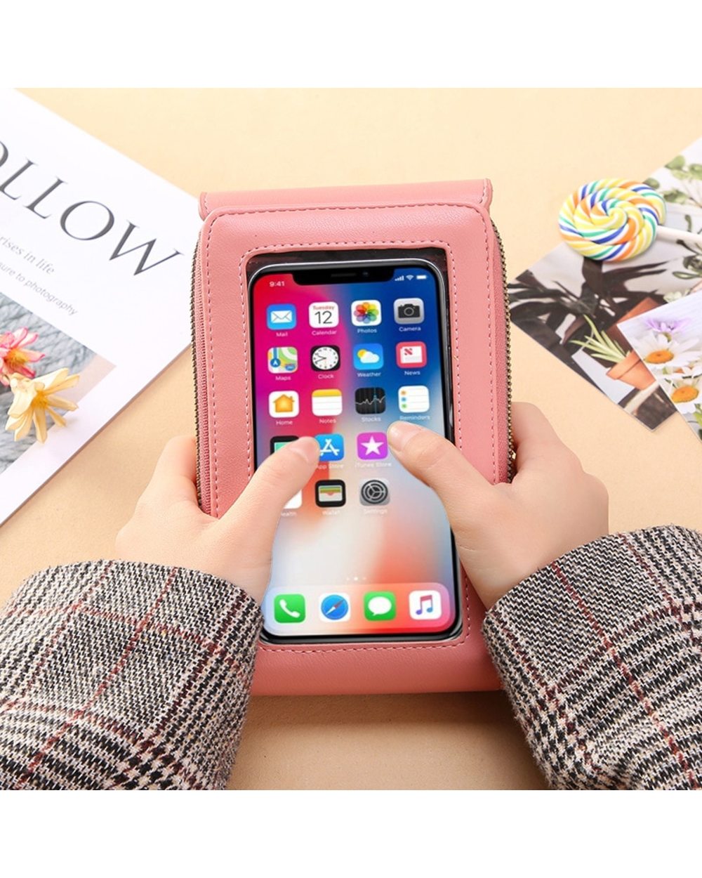 Anti-Theft RFID Protection + Phone Compartment .🎁Anti-Theft Leather