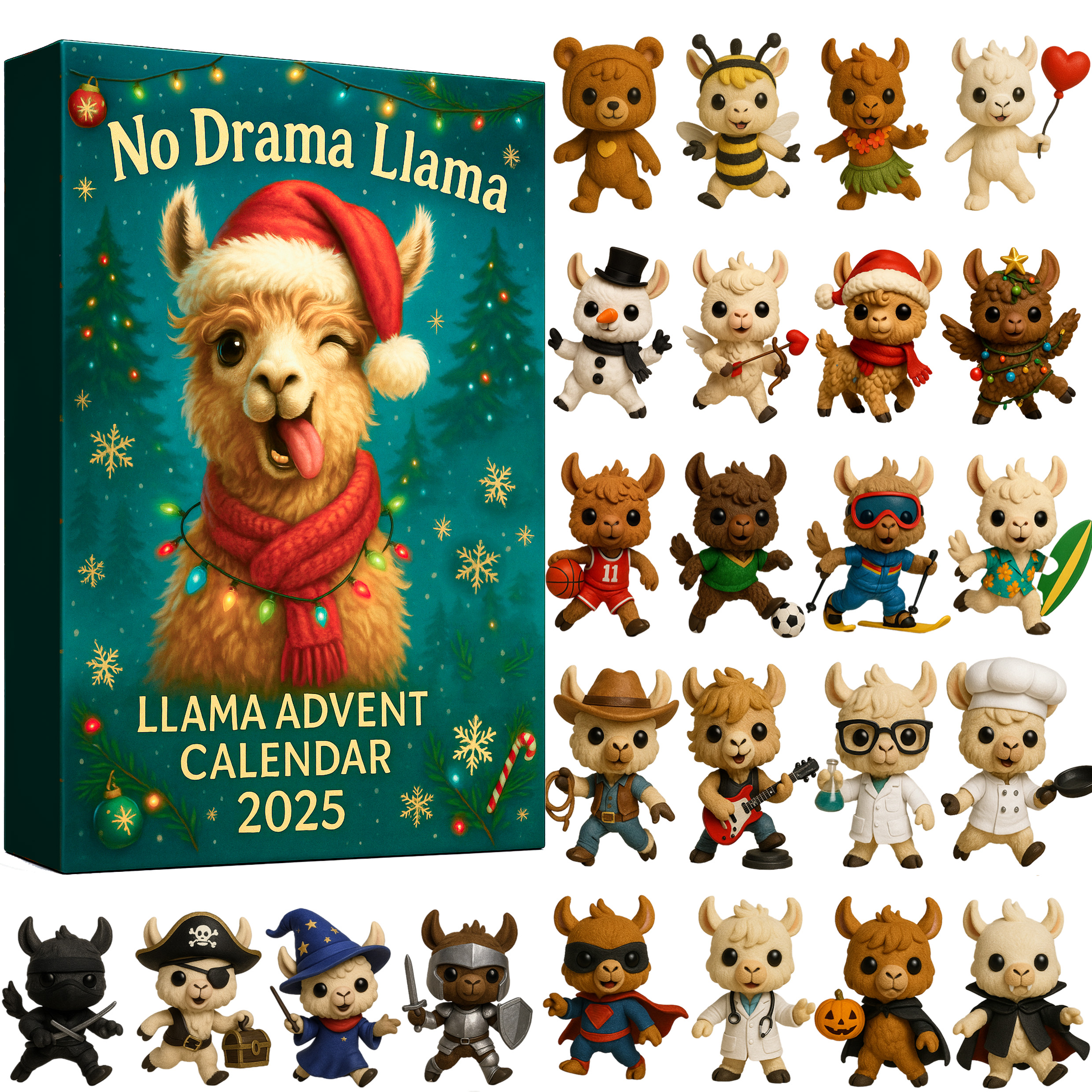 Llama Advent Calendar 2025 - Festive Countdown with Adorable ...