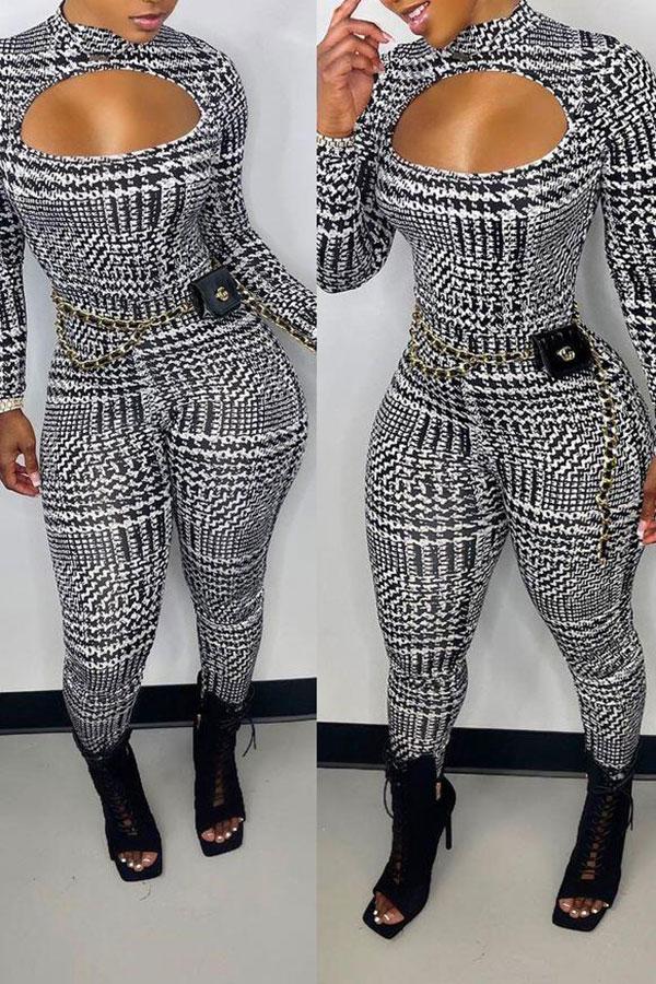 Tartan Smart Bodycon Jumpsuit