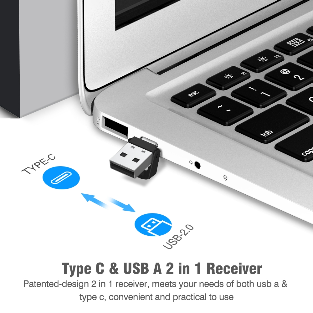 USB Type C Dual Mode Wireless Presenter With Red Laser Pointer ...