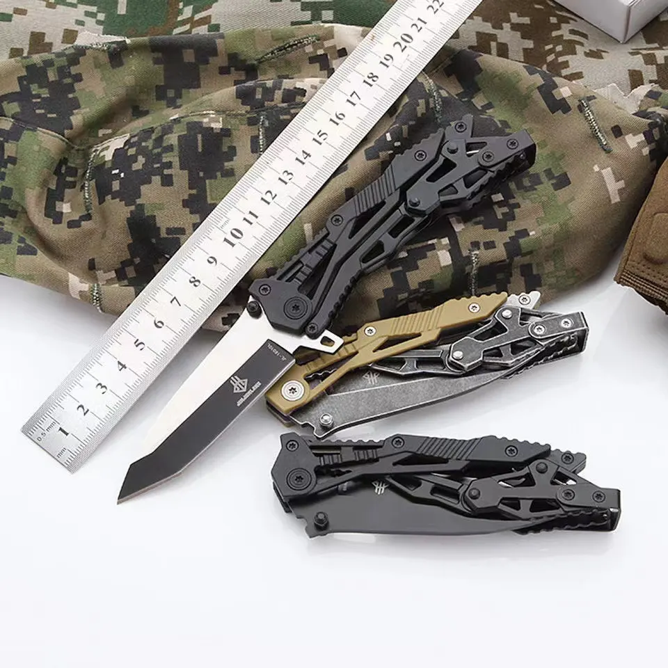 Pocket Knife Blade Unique Mechanical Lock Mechanism