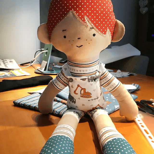 Soft Patchwork Memory Doll Made of Clothes - Sewing Template & Tutorial