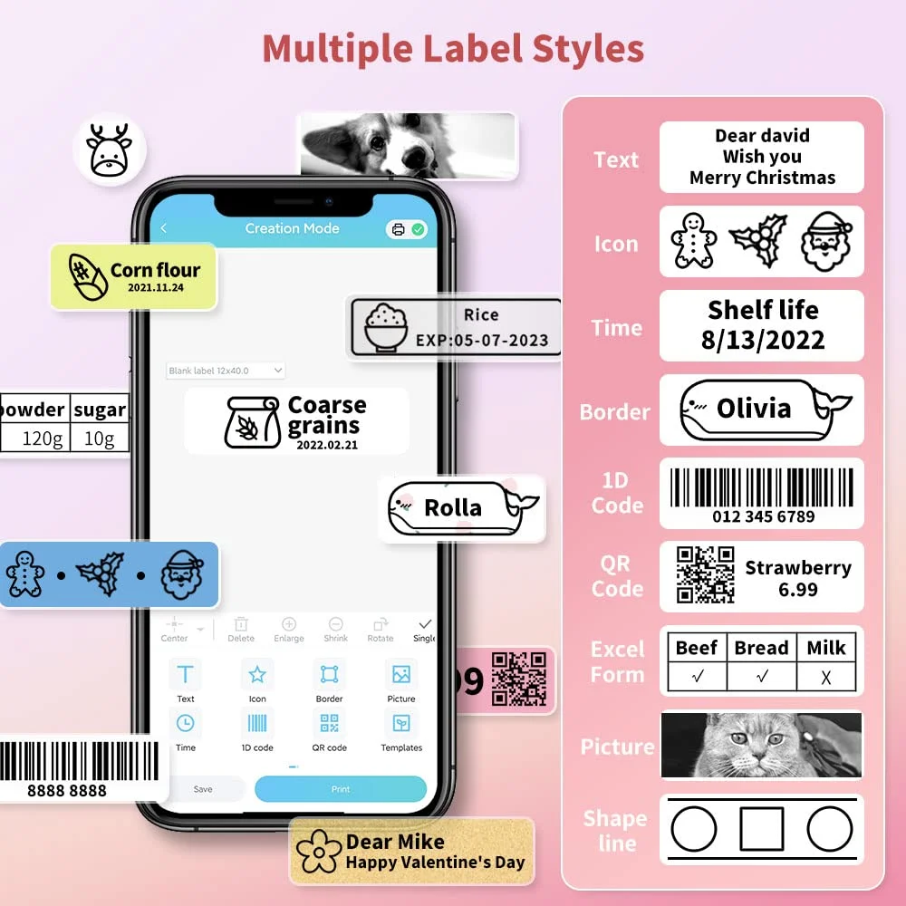 Saker Portable Label Maker Machine