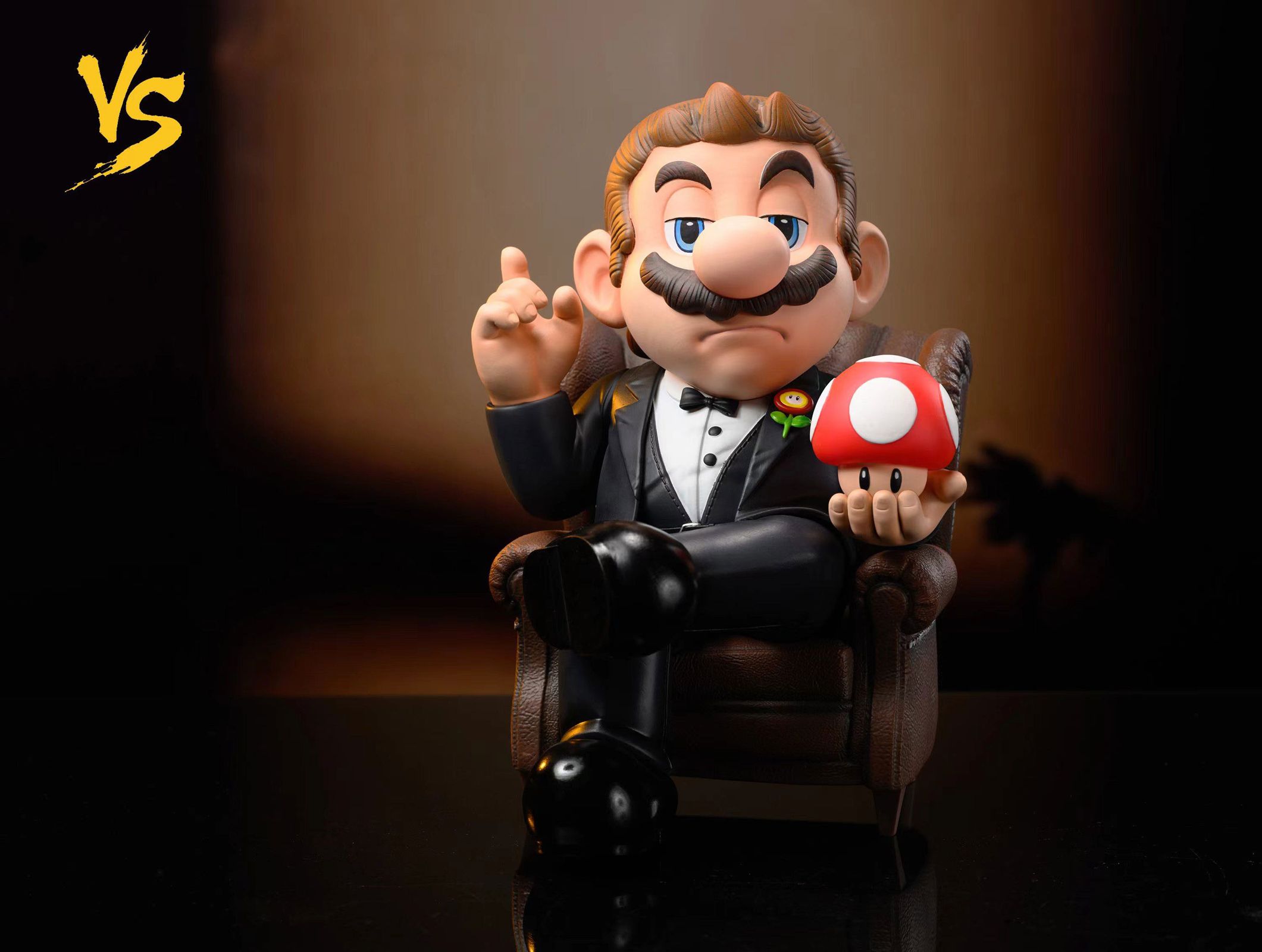 Mario Hall of Fame Series Godfather Mario - Super Mario Resin Statue ...