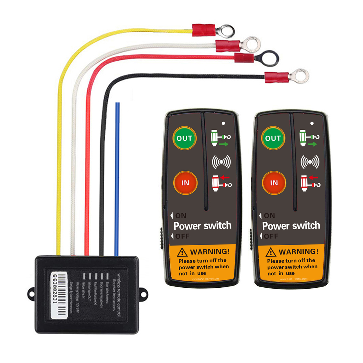 Winch Wireless Remote Control Kit for Truck Jeep ATV SUV 12-24V