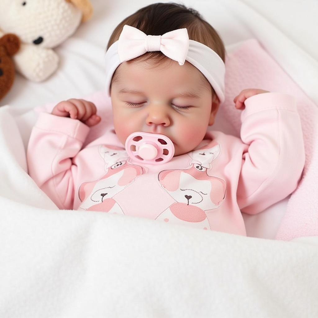 [New] 20" Cute Realistic Handmade Sleeping Girl Reborn Baby Doll Corina ...