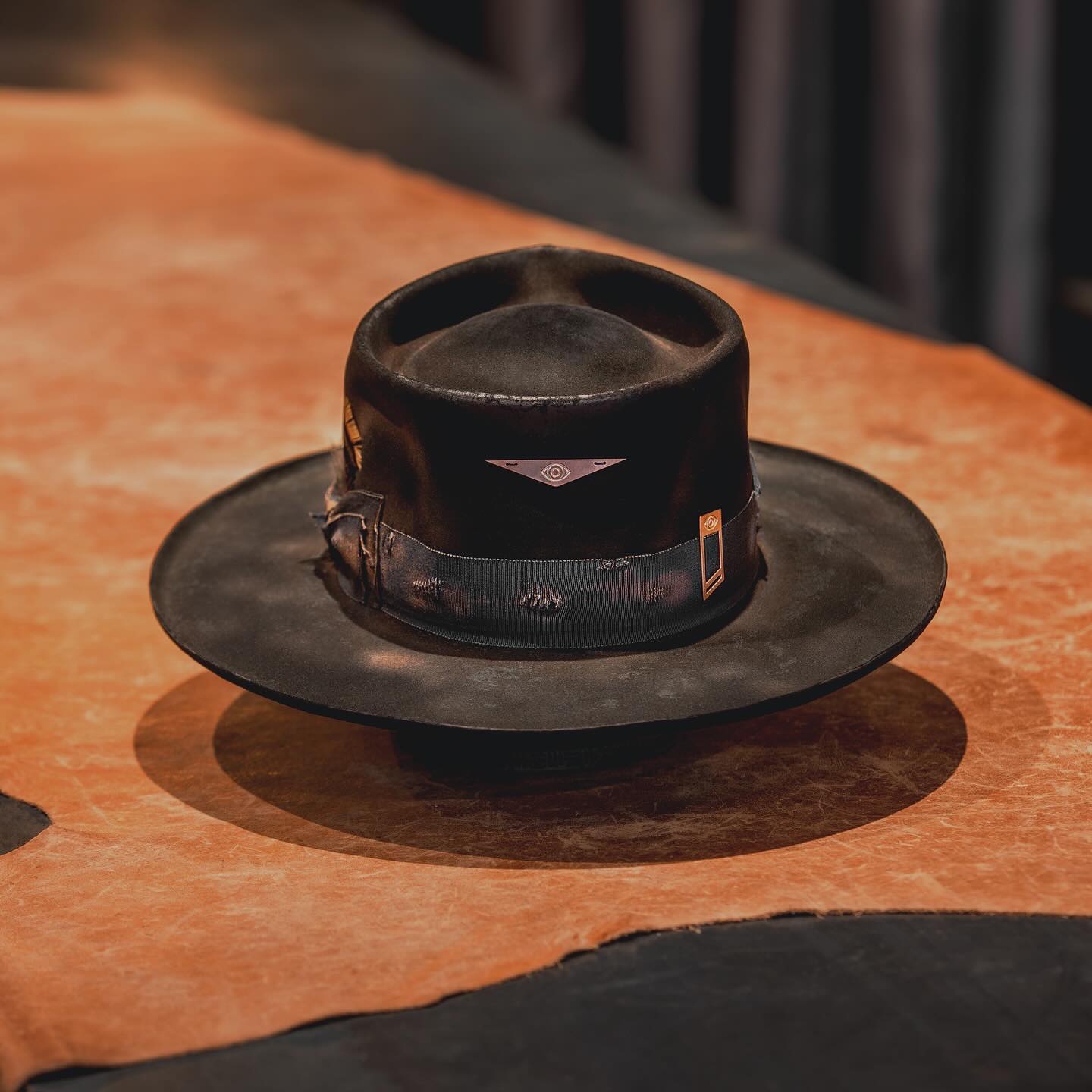【Individual Design】Vintage distressed felt hat