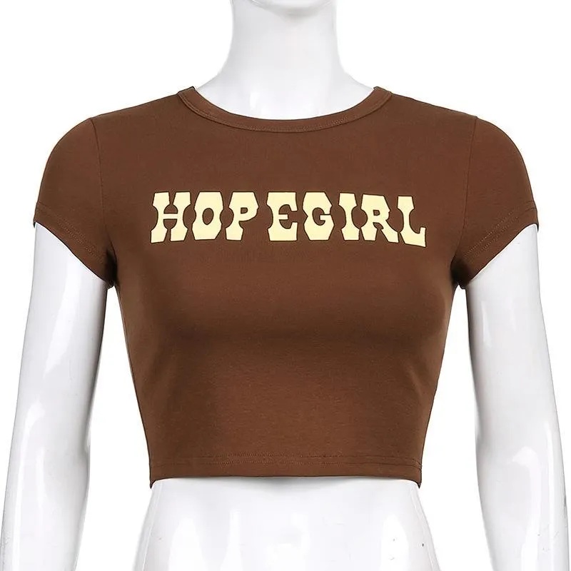 HOPE GIRL PRINT CROP TOP