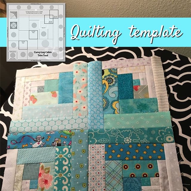 Curvy Log Cabin Trim Tool Finished Blocks Quilt Ruler