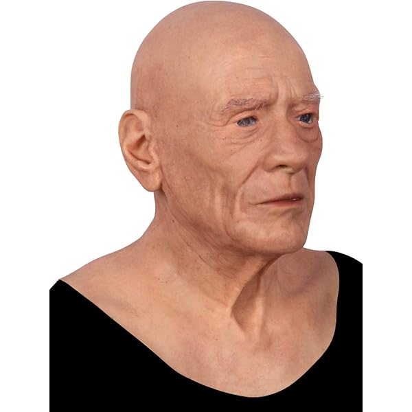 Halloween Cosplay Silicone Old Man Realistic Mask For Adults