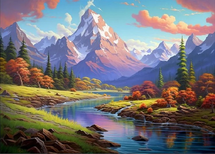 DIY Painting By Numbers | Landscaping - 40*50cm