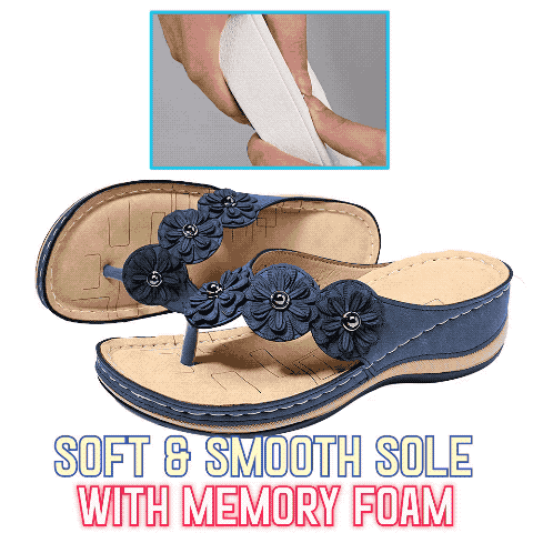 Women’s Orthopedic Arch Support Flowers Clip Toe Sandals