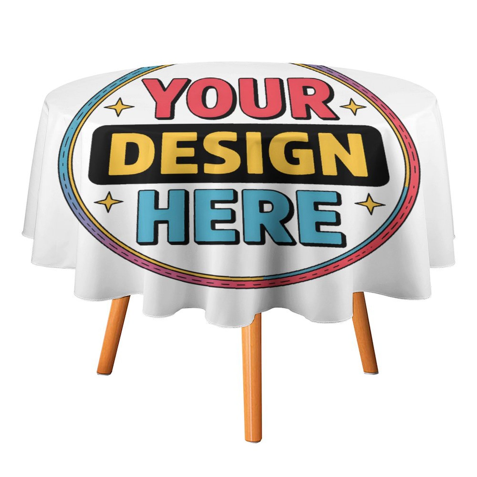 Customizable Print Round Tablecloth for Elegant Dining or Home Decor ...